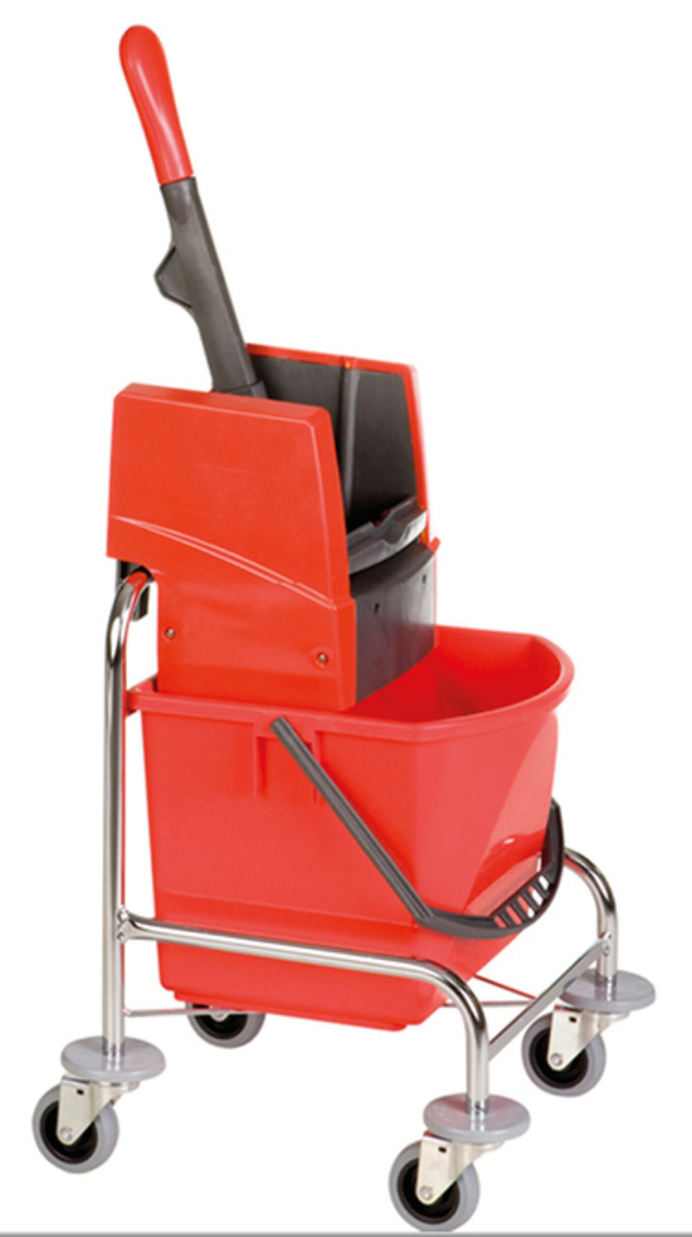 Vermop Mistral 17L egyvödrös felmosókocsi krómozott vázzal tolókar nélkül