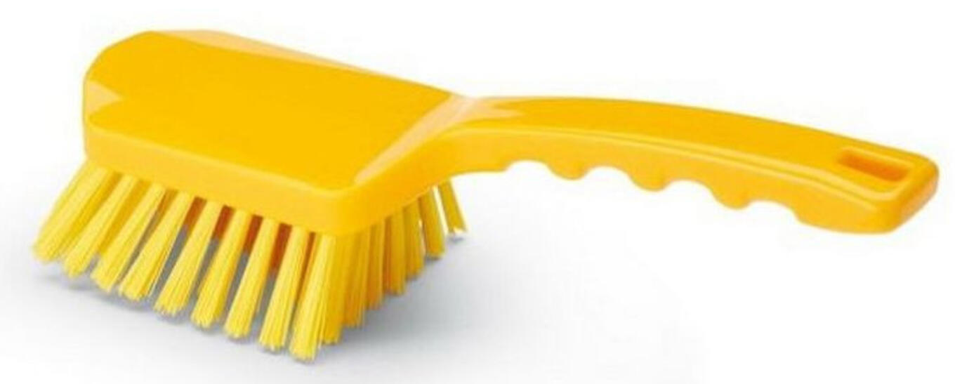 Igeax (Aricasa) rövid nyelű mosó kefe erős sörte 285 mm citromsárga