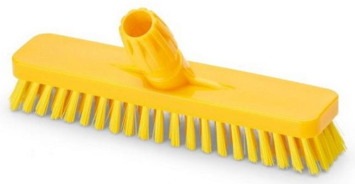 Igeax (Aricasa) padlósúroló kefe erős sörtével 300 mm citromsárga